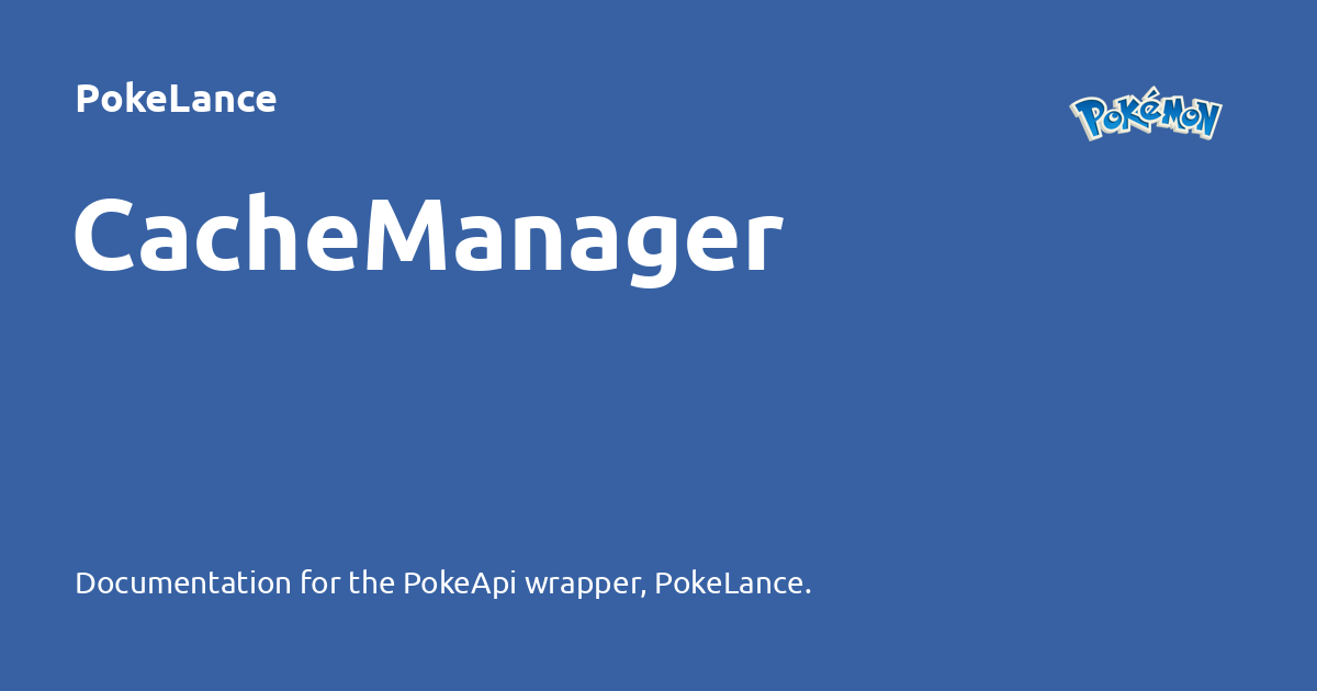 CacheManager - PokeLance